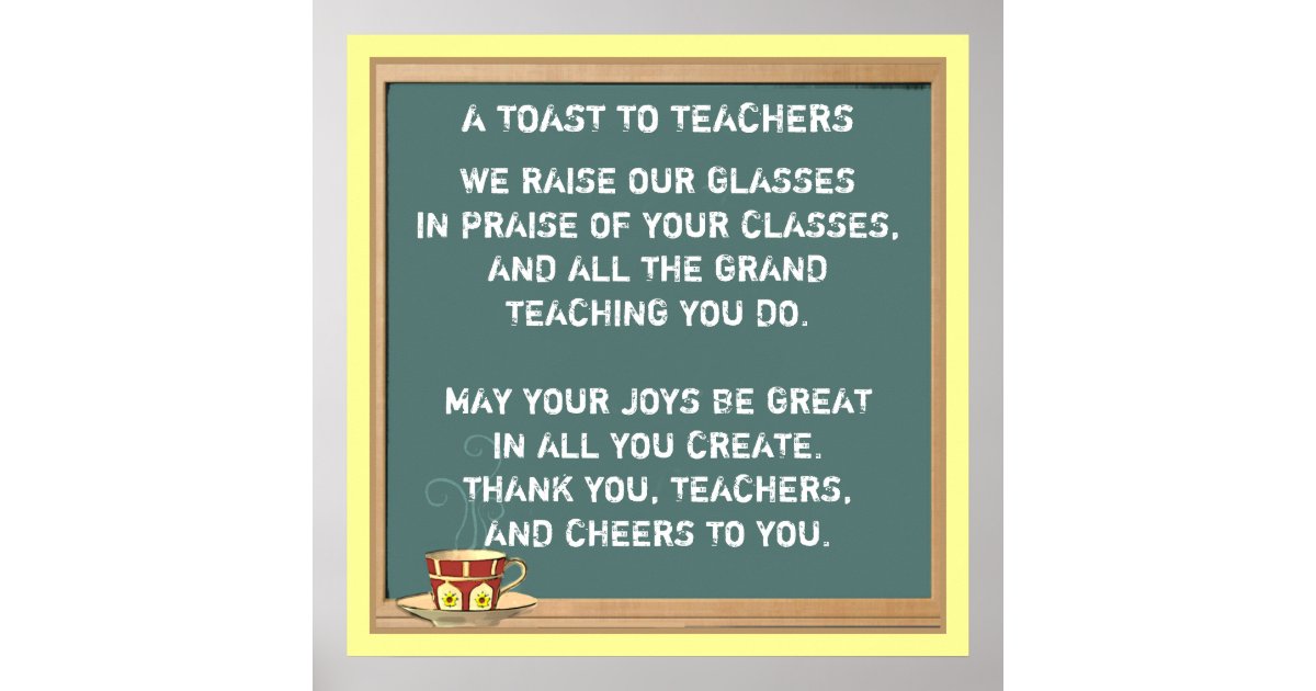 Teacher Appreciation Poem Poster | Zazzle