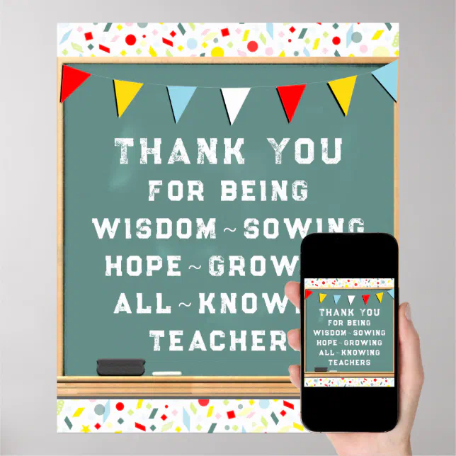 Teacher Appreciation Poster | Zazzle