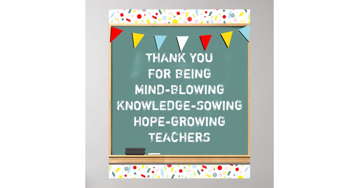 Teacher Appreciation Poster | Zazzle