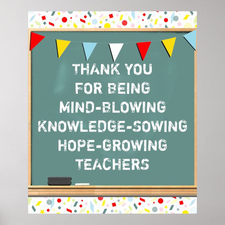 Teacher Appreciation Poster | Zazzle