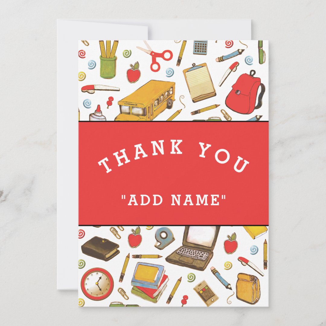 teacher appreciation thank you card | Zazzle