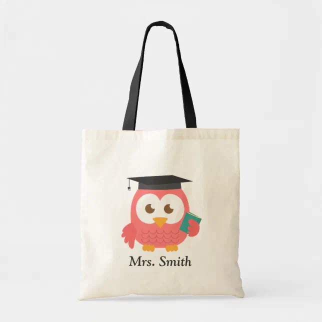 Teacher Appreciation, Thank You Pink Owl Tote Bag | Zazzle