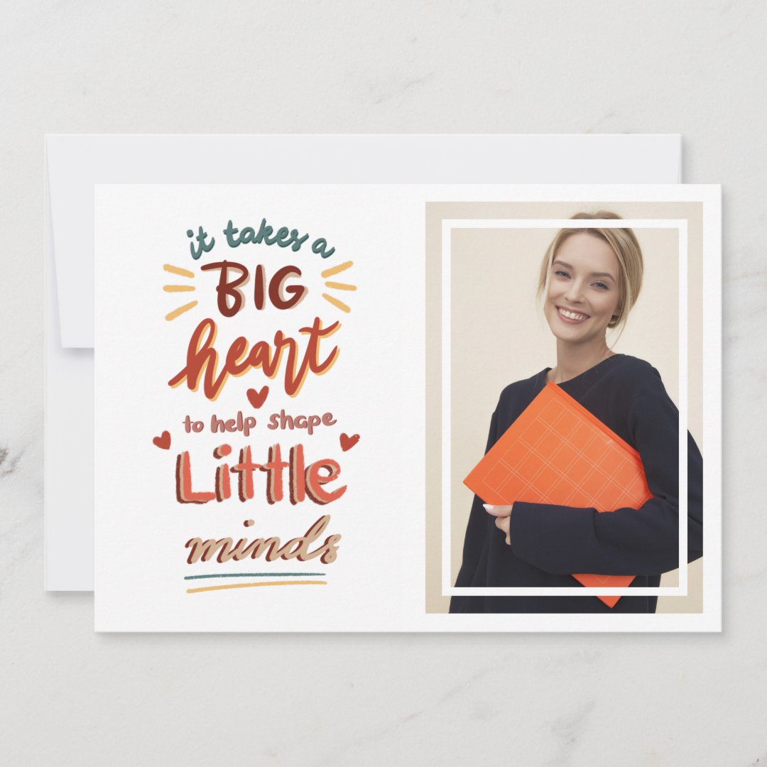 Teacher Appreciation Valentine Photo Greeting Card | Zazzle