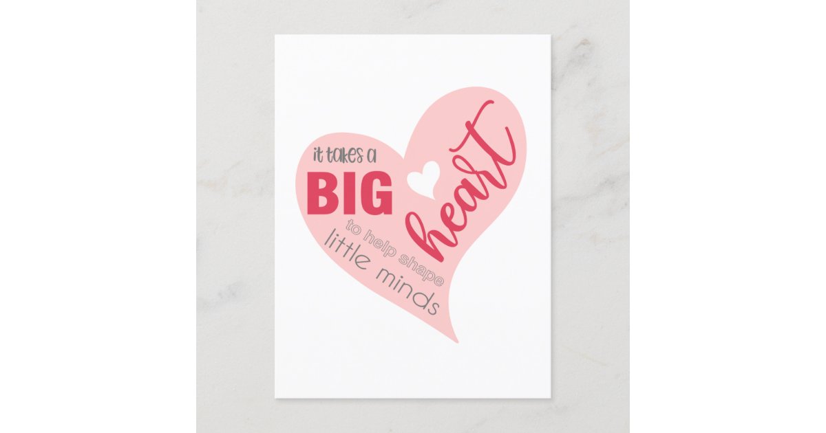 Teacher Appreciation Valentine's Day Holiday Postcard | Zazzle