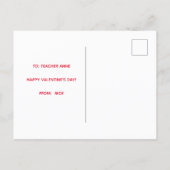 Teacher Appreciation Valentine's Day Holiday Postcard | Zazzle