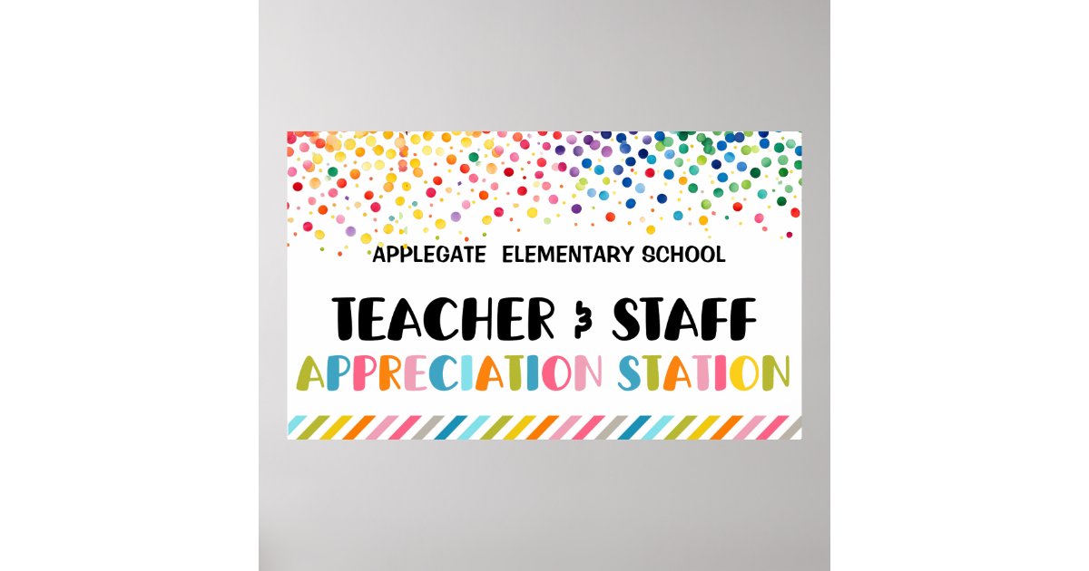 Teacher Appreciation Week Banner Poster | Zazzle
