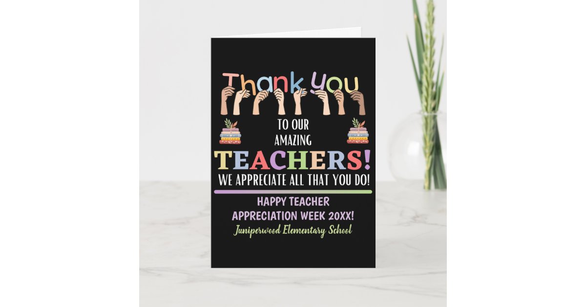 Teacher Appreciation Week Card | Zazzle