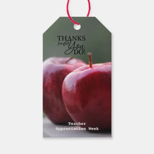 Teacher Appreciation Week Gift Tags | Zazzle