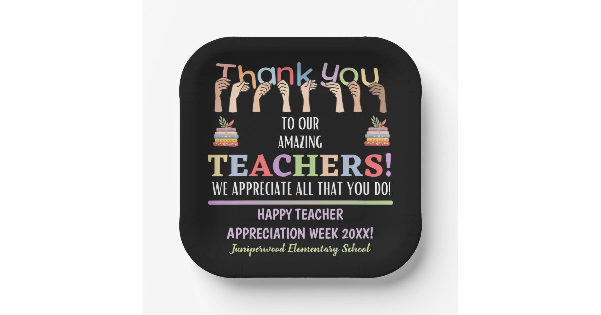 Teacher Appreciation Week Paper Plates | Zazzle