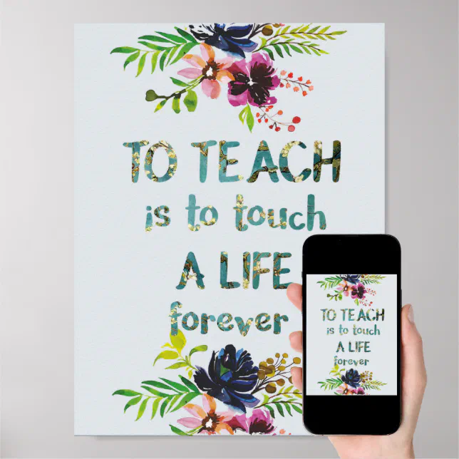 Teacher Appreciation Week Teacher Quote Typography Poster | Zazzle