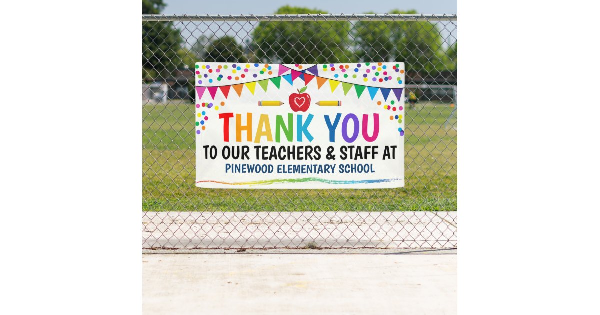 Teacher Appreciation Week Thank You Banner | Zazzle