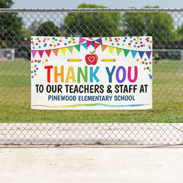 Teacher Appreciation Week Thank You Banner | Zazzle