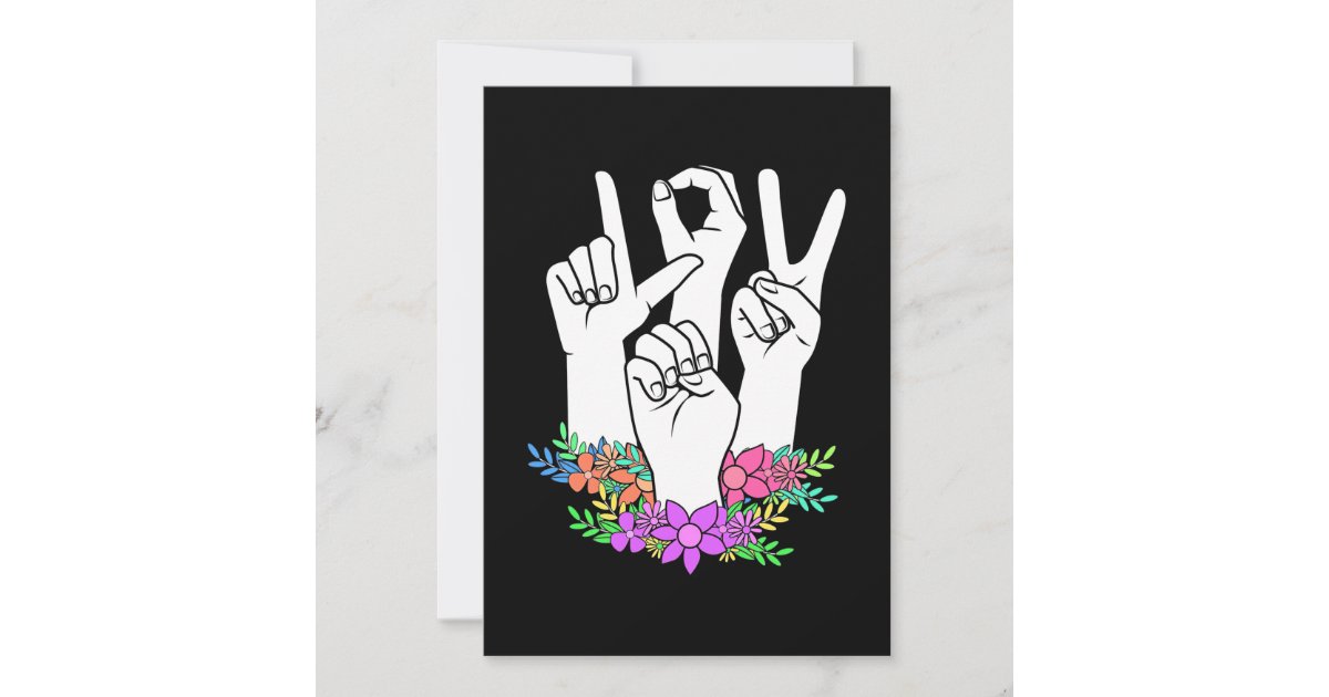 Teacher ASL Hand Sign Invitation | Zazzle
