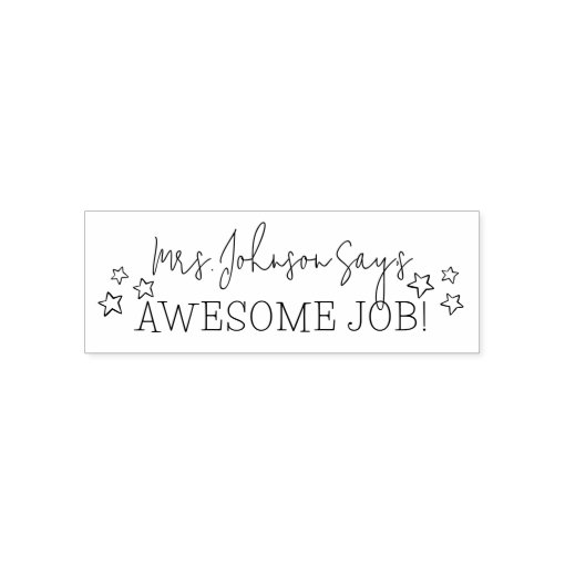 Teacher Awesome Job Self-inking Stamp | Zazzle