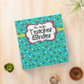 Teacher Binder - Turquoise Dots | Zazzle