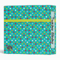 Teacher Binder - Turquoise Dots | Zazzle