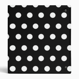 Teacher Binder - White Polka Dots | Zazzle