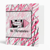 Teacher Binder - Zebra Print Crayon | Zazzle