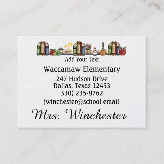 Teacher Business Card | Zazzle