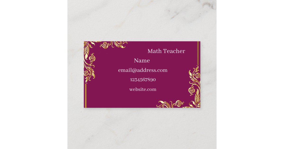teacher business card | Zazzle