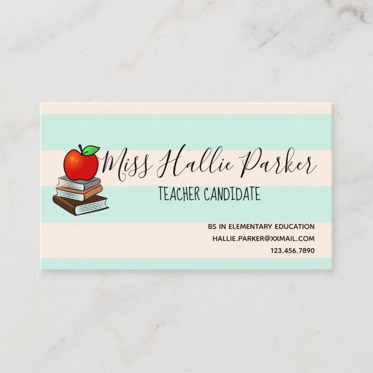Teacher Business Card | Zazzle