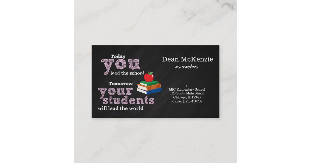 Teacher Business Card | Zazzle