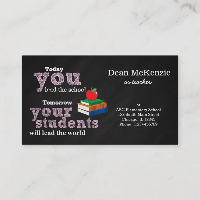 Teacher Business Card | Zazzle