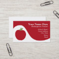 Teacher Business Card - Red Apple | Zazzle
