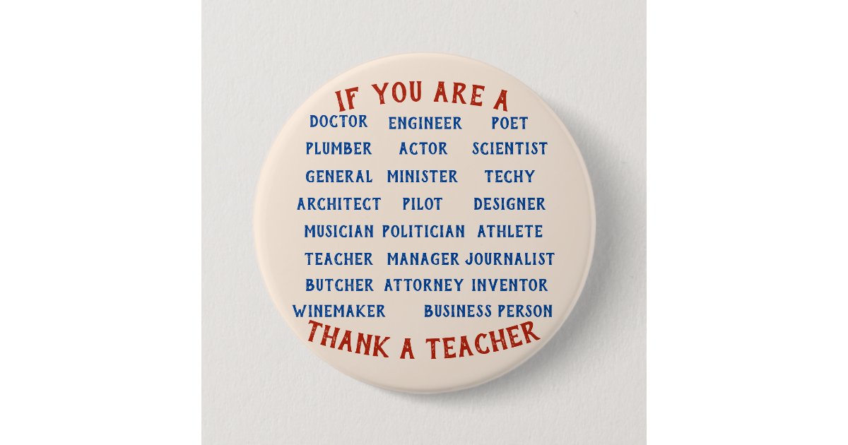 Teacher Button | Zazzle