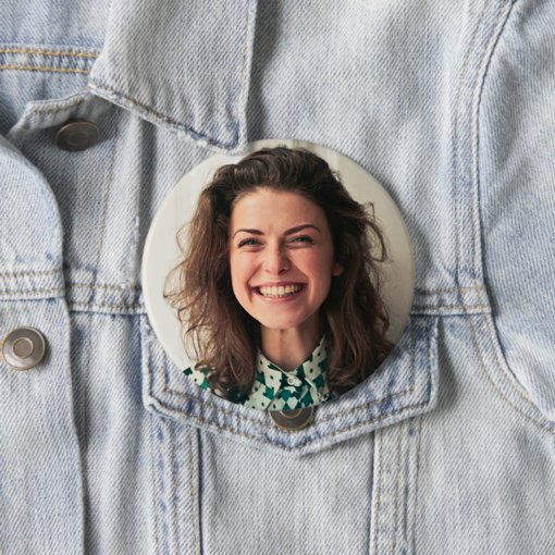 Teacher Button | Custom Photo | Zazzle