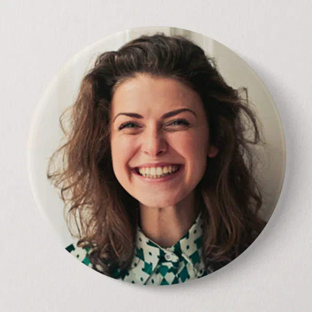 Teacher Button | Custom Photo | Zazzle