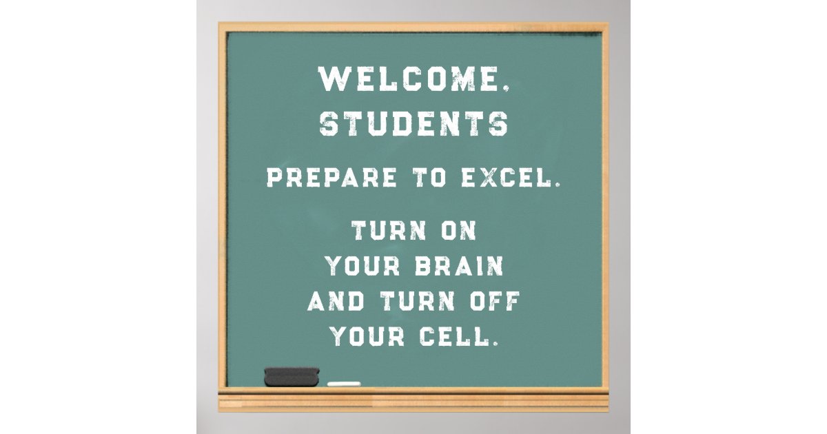 Teacher Cell Phone Etiquette Poster | Zazzle