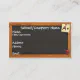 Teacher Chalkboard Business Card | Zazzle