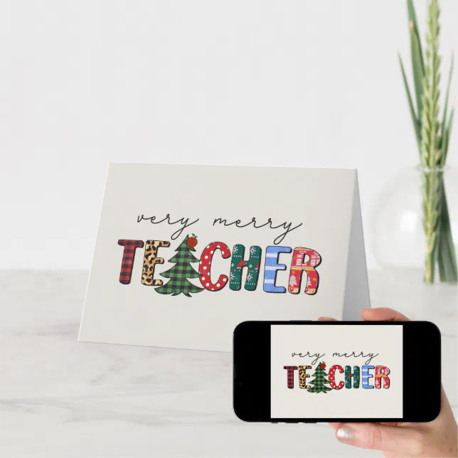 Teacher Christmas Card | Zazzle