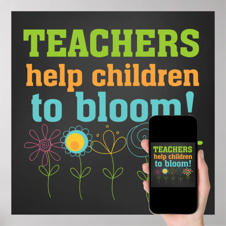 Teacher Classroom Inspirational Quote Poster | Zazzle