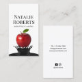 Teacher Creative Apple Splash Professional Business Card | Zazzle