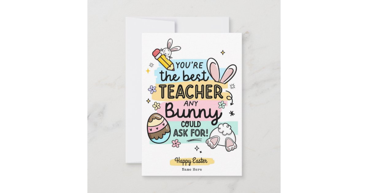 Teacher Easter Appreciation Happy Easter Card | Zazzle