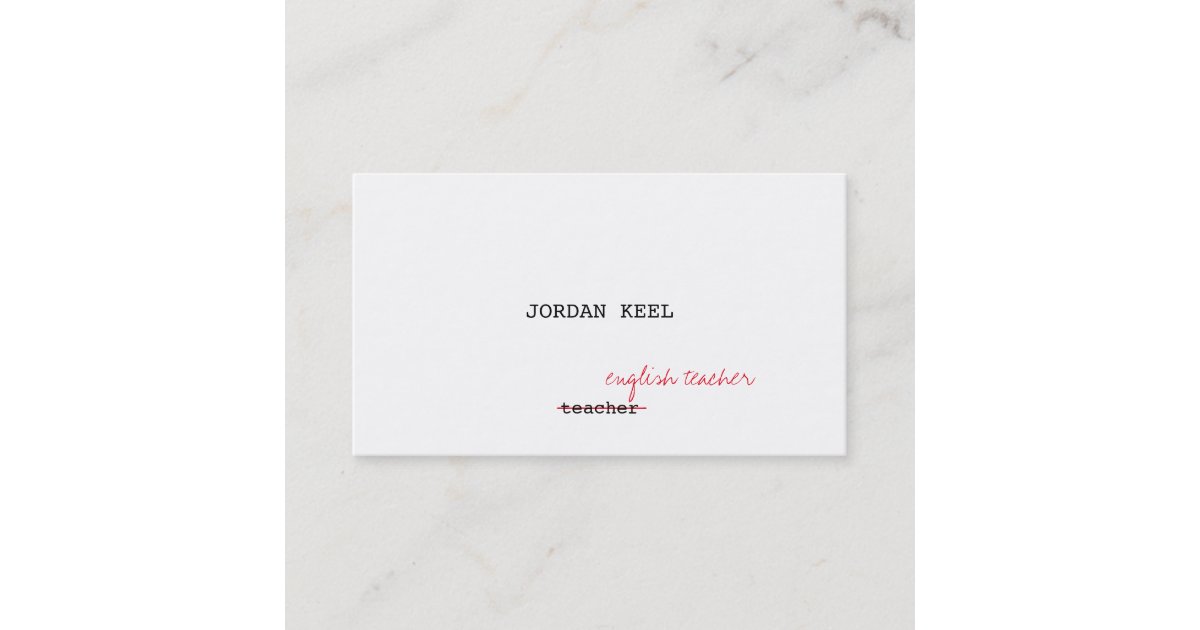 Teacher Editor (FULLY CUSTOMIZABLE) Business Card | Zazzle