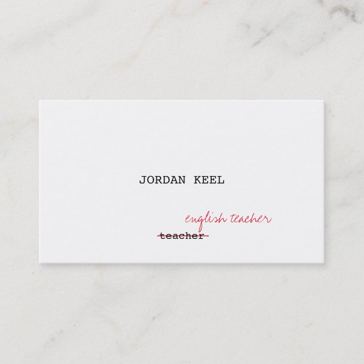 Teacher Editor (FULLY CUSTOMIZABLE) Business Card | Zazzle
