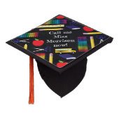 Teacher Education Chalkboard Graduation Graduation Cap Topper | Zazzle