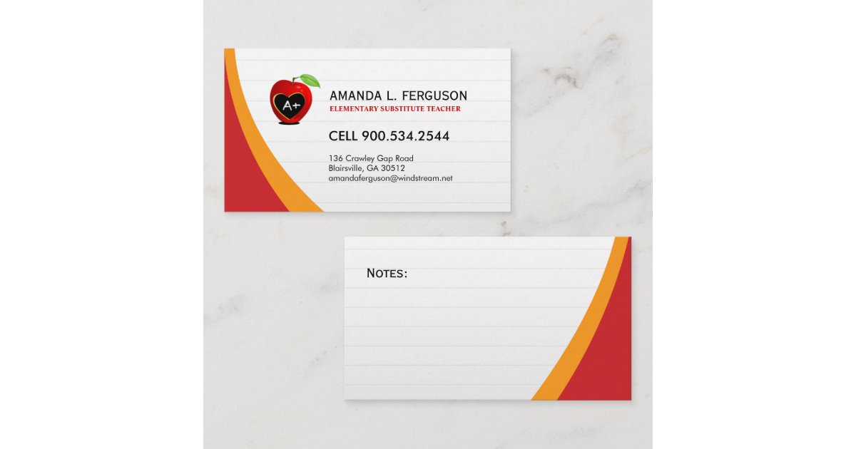 Teacher - Educator Business Card | Zazzle