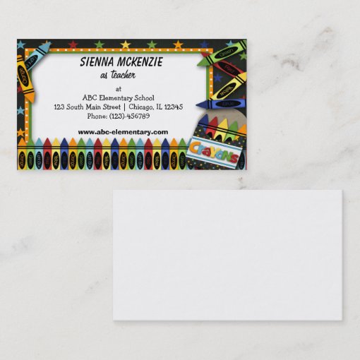 Teacher Elementary School Business Card | Zazzle