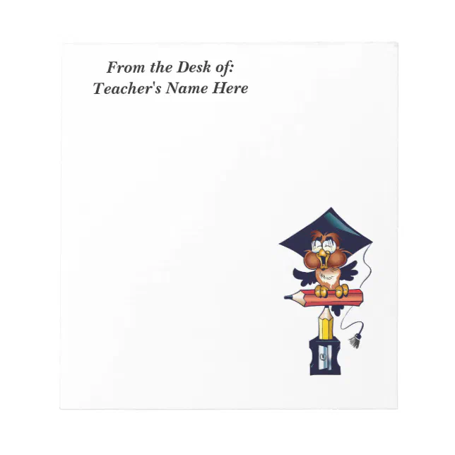 Teacher From the Desk OF NAME HERE Notepad | Zazzle
