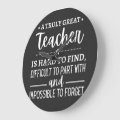 teacher Gift, A Truly Great Teacher Large Clock | Zazzle