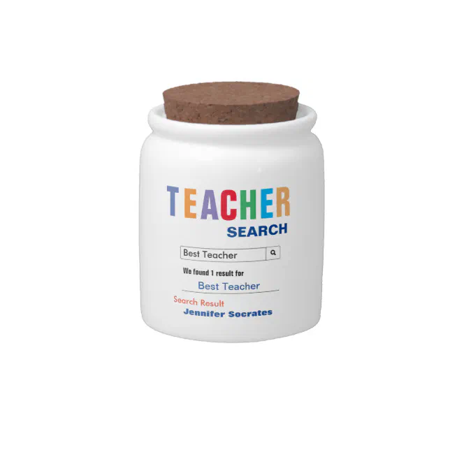 Teacher Gift Candy Jar | Zazzle