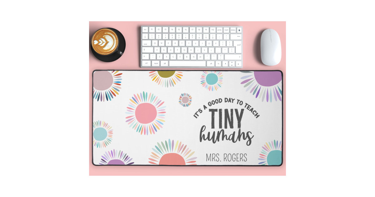Teacher Gift Custom Boho Sun Back To School Desk Desk Mat | Zazzle