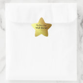 Teacher gold star "Well Done!" Star Sticker | Zazzle