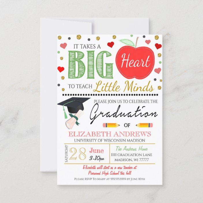 Teacher Graduation Invitation | Zazzle.com