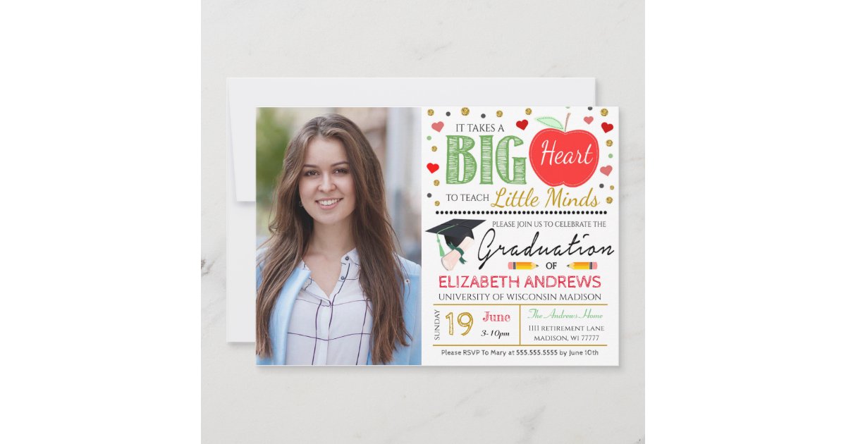 Teacher Graduation Invitation | Zazzle