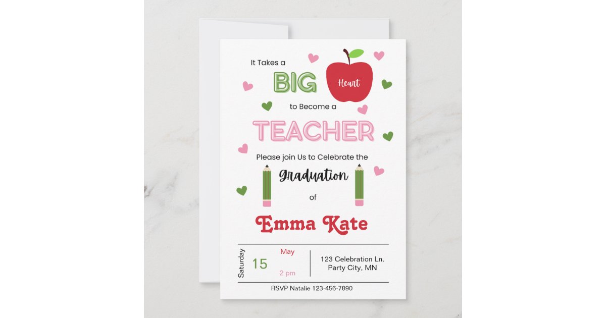 Teacher Graduation Invitation | Zazzle